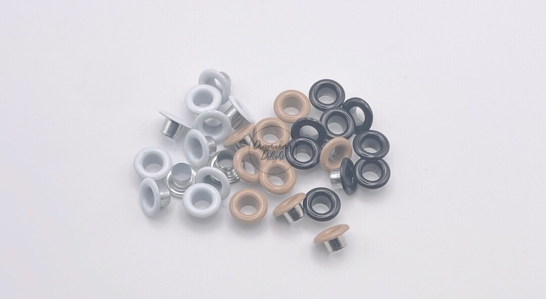 5mm Eyelets With Washers. Corsetry Eyelets. Black, White and Caramel ...