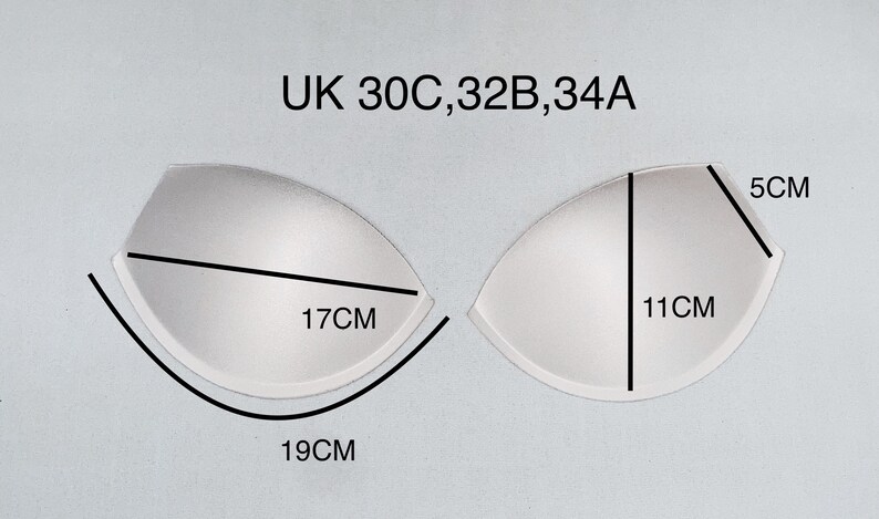Soft-moulded Bra Cups, Bra Cup Inserts, Pre-made Bra Cups, White Bra ...
