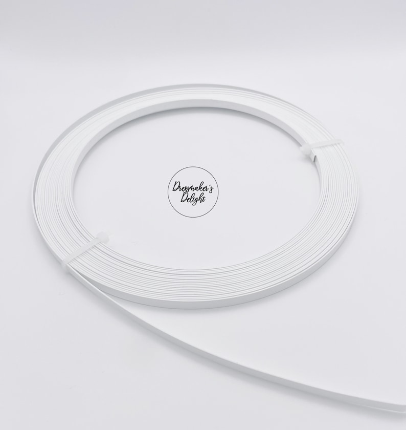 5mm and 7mm White Flat Steel Spring Boning, Lingerie, Hoop Skirt and ...