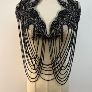 Beaded Sparkling Rhinestone Appliqué Sew-on Patches With Tassel Detail ...