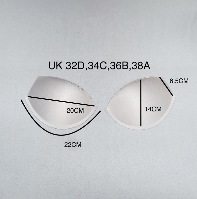 Soft-moulded Bra Cups, Bra Cup Inserts, Pre-made Bra Cups, White Bra ...