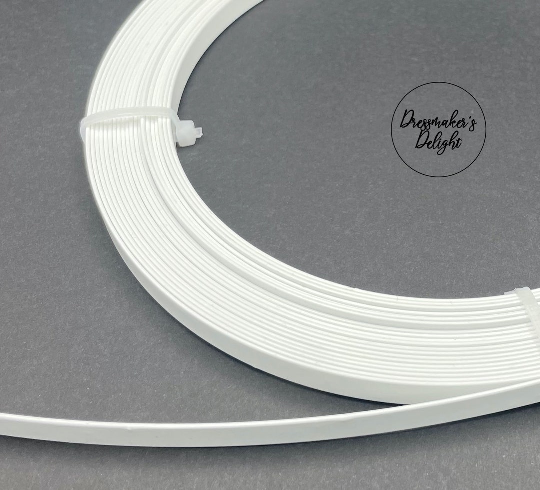 5mm and 7mm White Flat Steel Spring Boning, Lingerie, Hoop Skirt and ...
