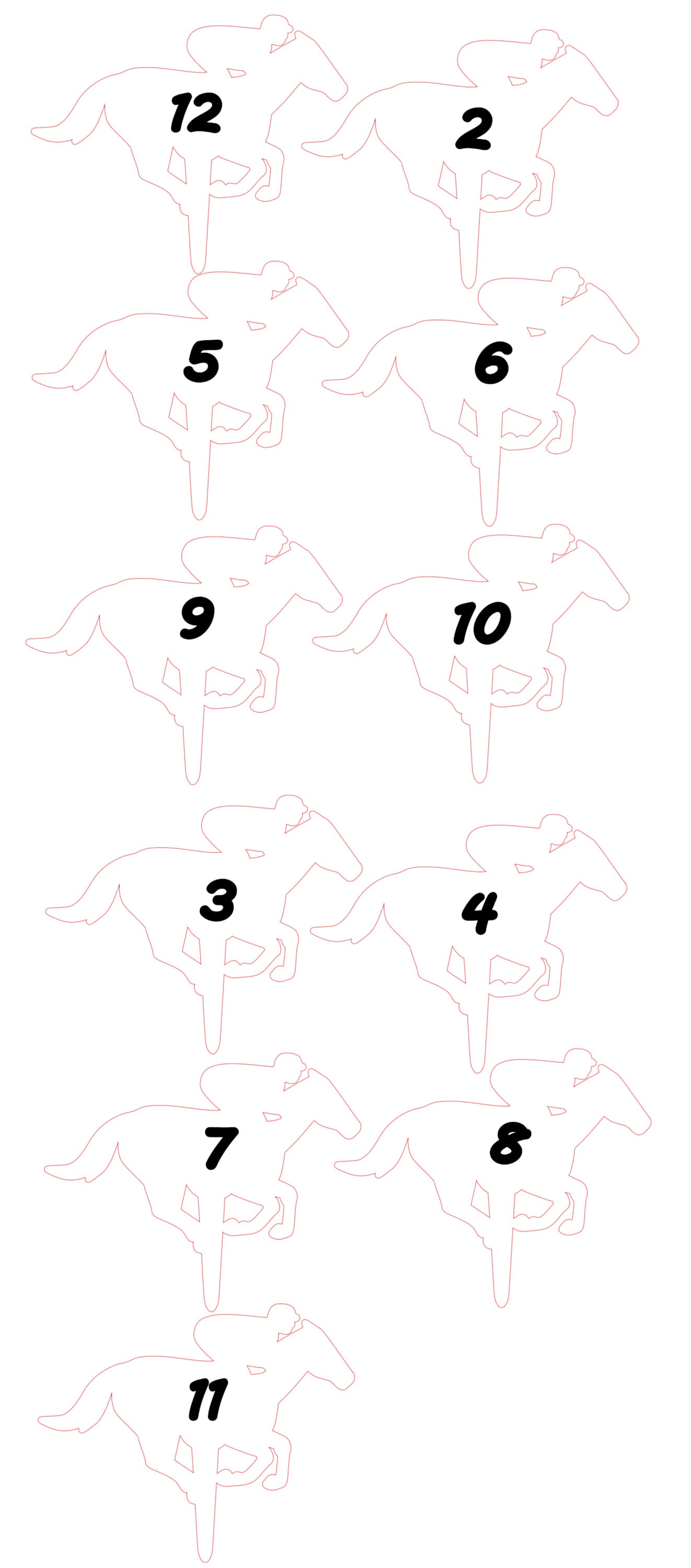 Horse Full Game Laser Cut Template - Etsy