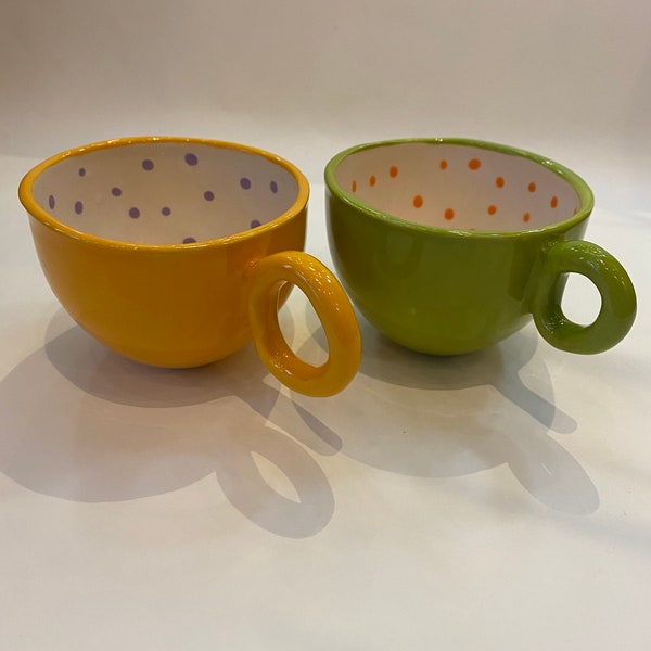 Polka Dot Coffee Cup - Etsy