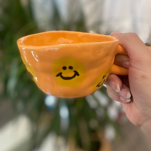 Face Ceramic Mug - Etsy