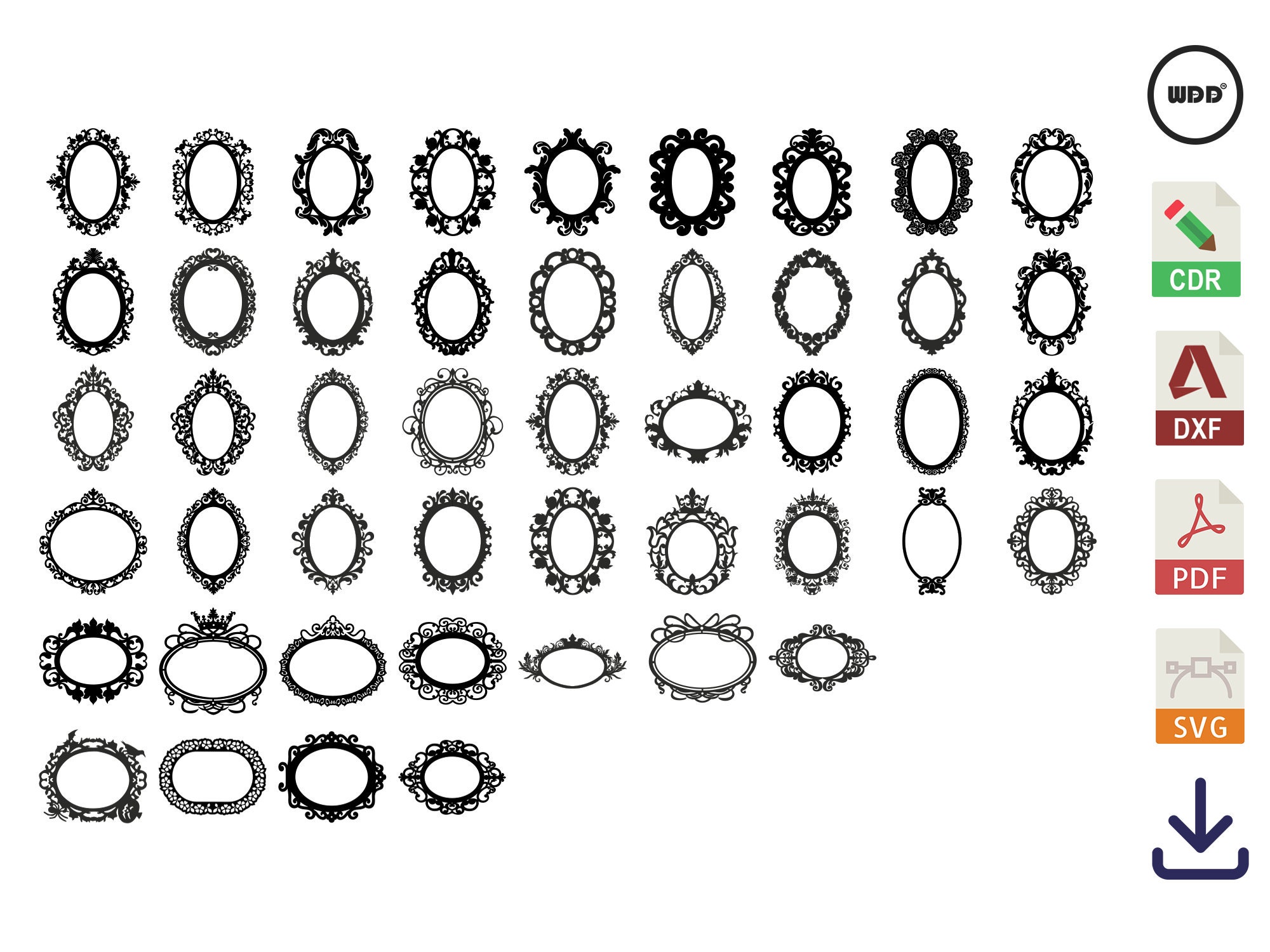 48 Mirror Frames for Laser Cut Files Photo Frame Bundle - Etsy