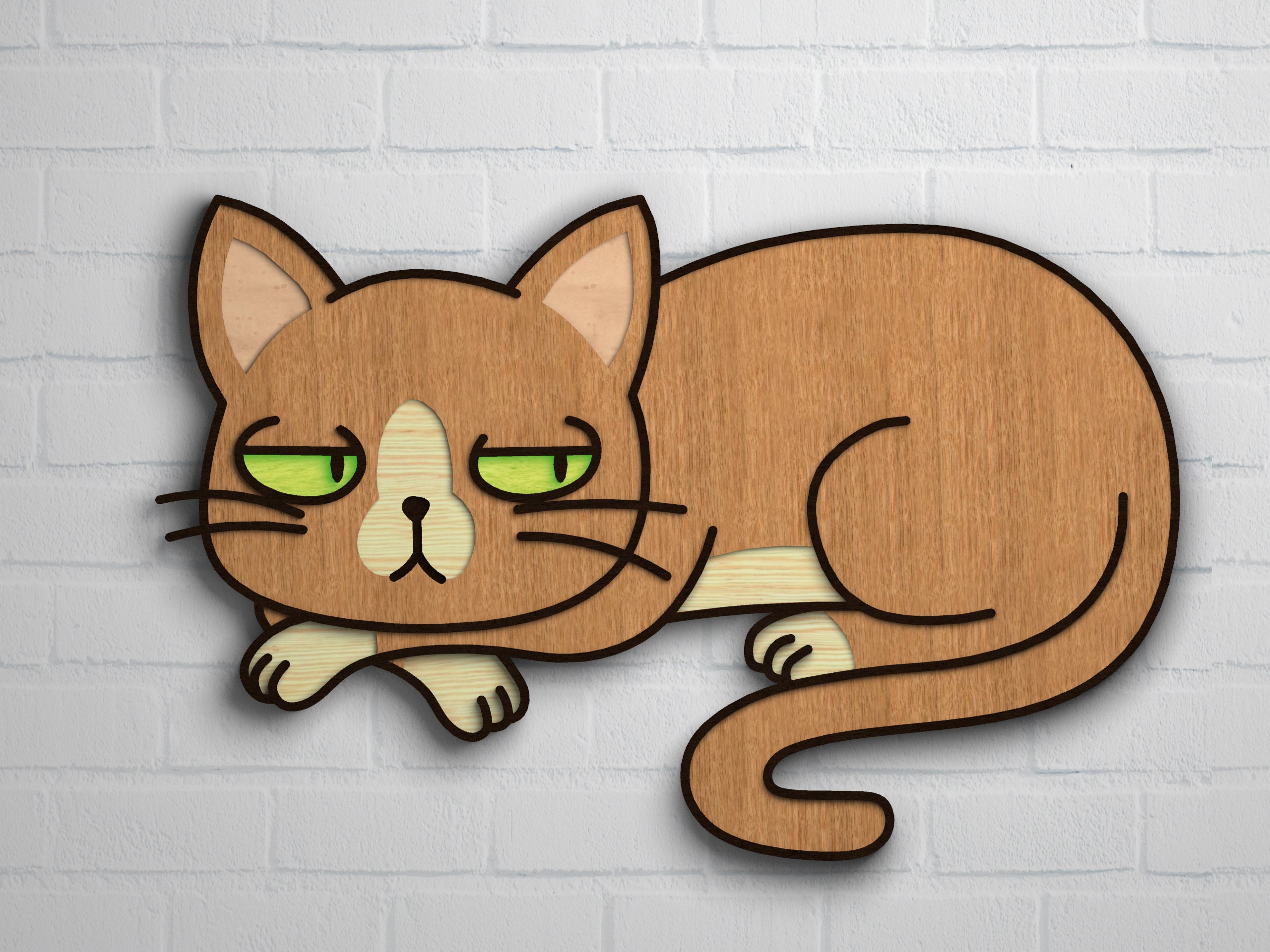 Cat Multilayer SVG Cat Cut File Plywood Cutting Paper - Etsy