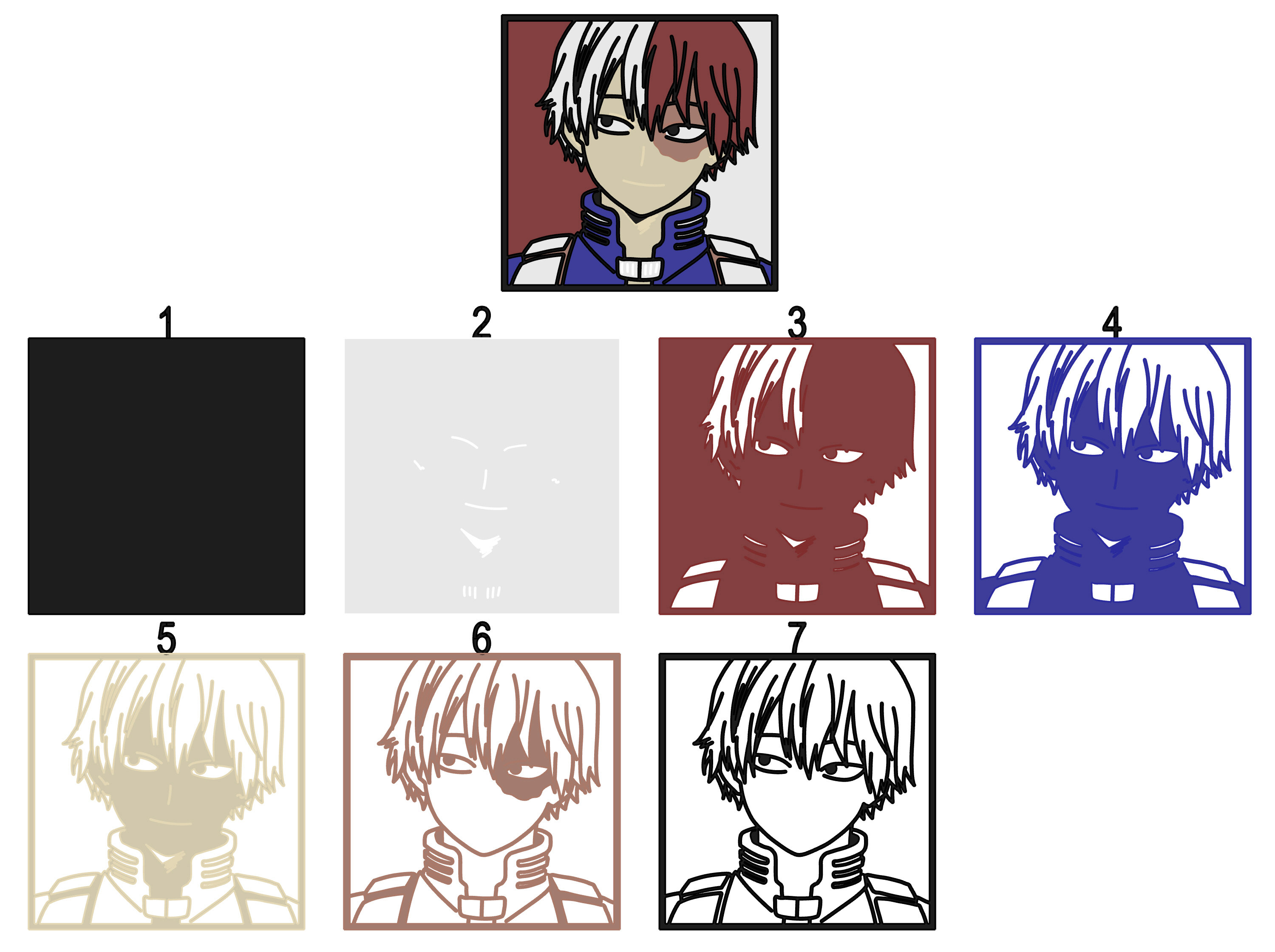 Anime Character Multilayer SVG Anime Character Cut File - Etsy