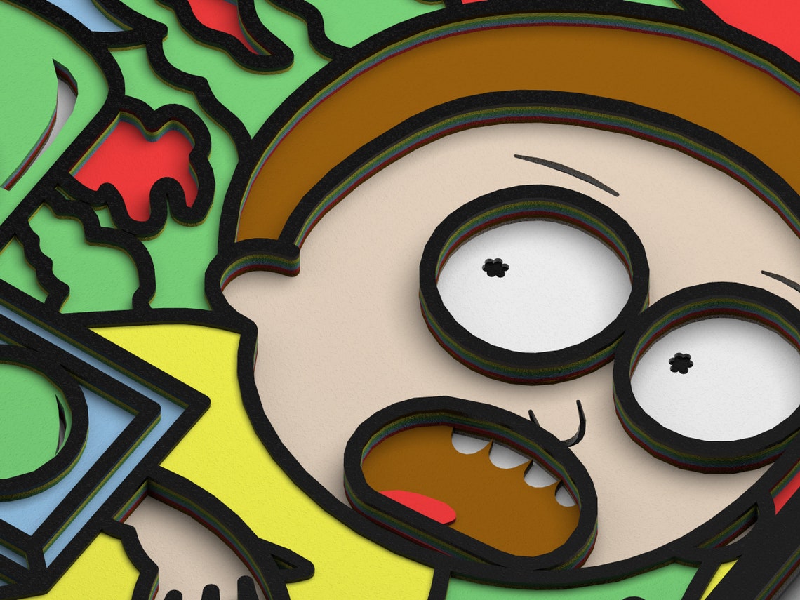 Cartoon Characters Multilayer SVG, Cartoon Characters Cut File, Plywood ...