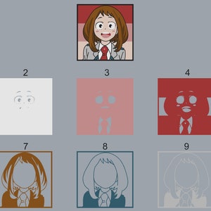 Anime Character Multilayer SVG, Anime Character Cut File, Plywood ...