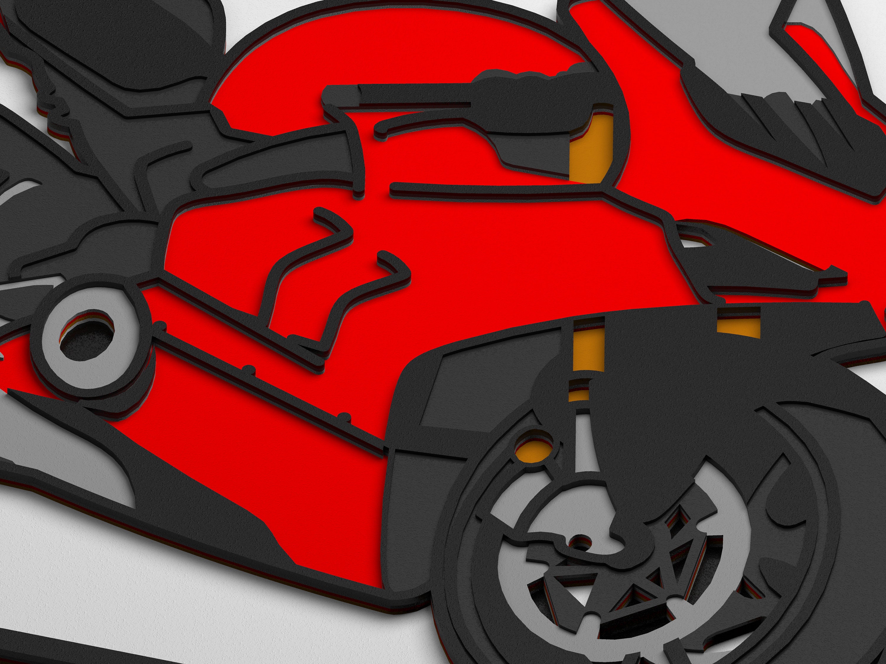 Motorcycle Multilayer SVG, Motorcycle Cut File, Plywood Cutting, Paper ...