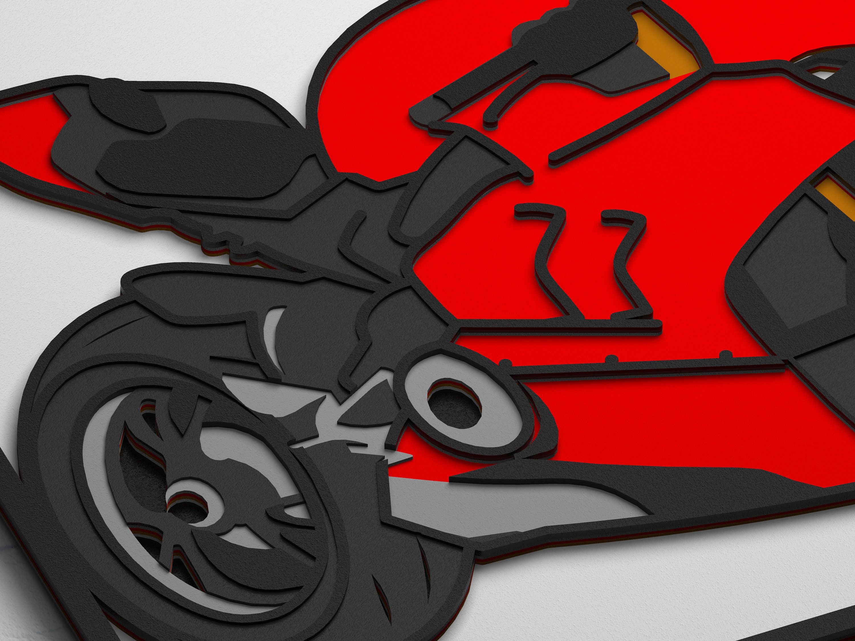 Motorcycle Multilayer SVG, Motorcycle Cut File, Plywood Cutting, Paper ...