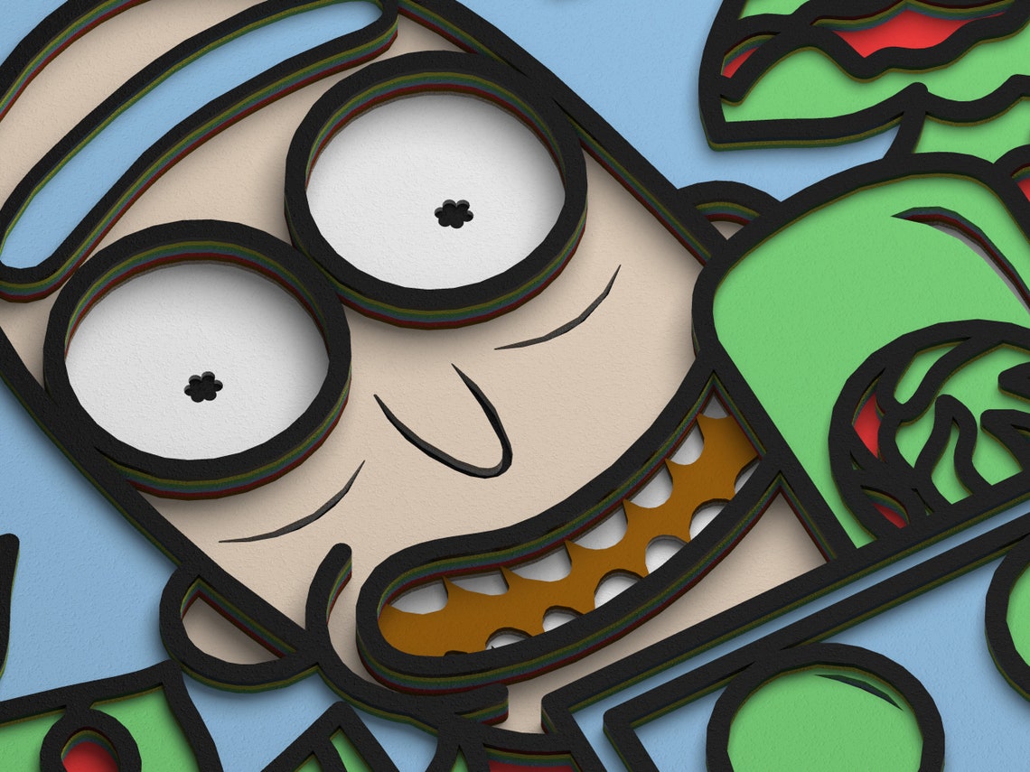 Cartoon Characters Multilayer SVG, Cartoon Characters Cut File, Plywood ...