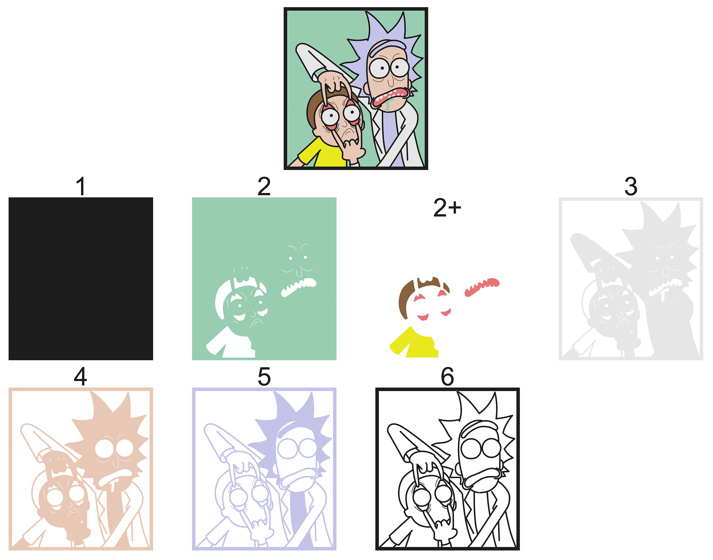 Cartoon Characters Multilayer SVG Cartoon Characters Cut - Etsy