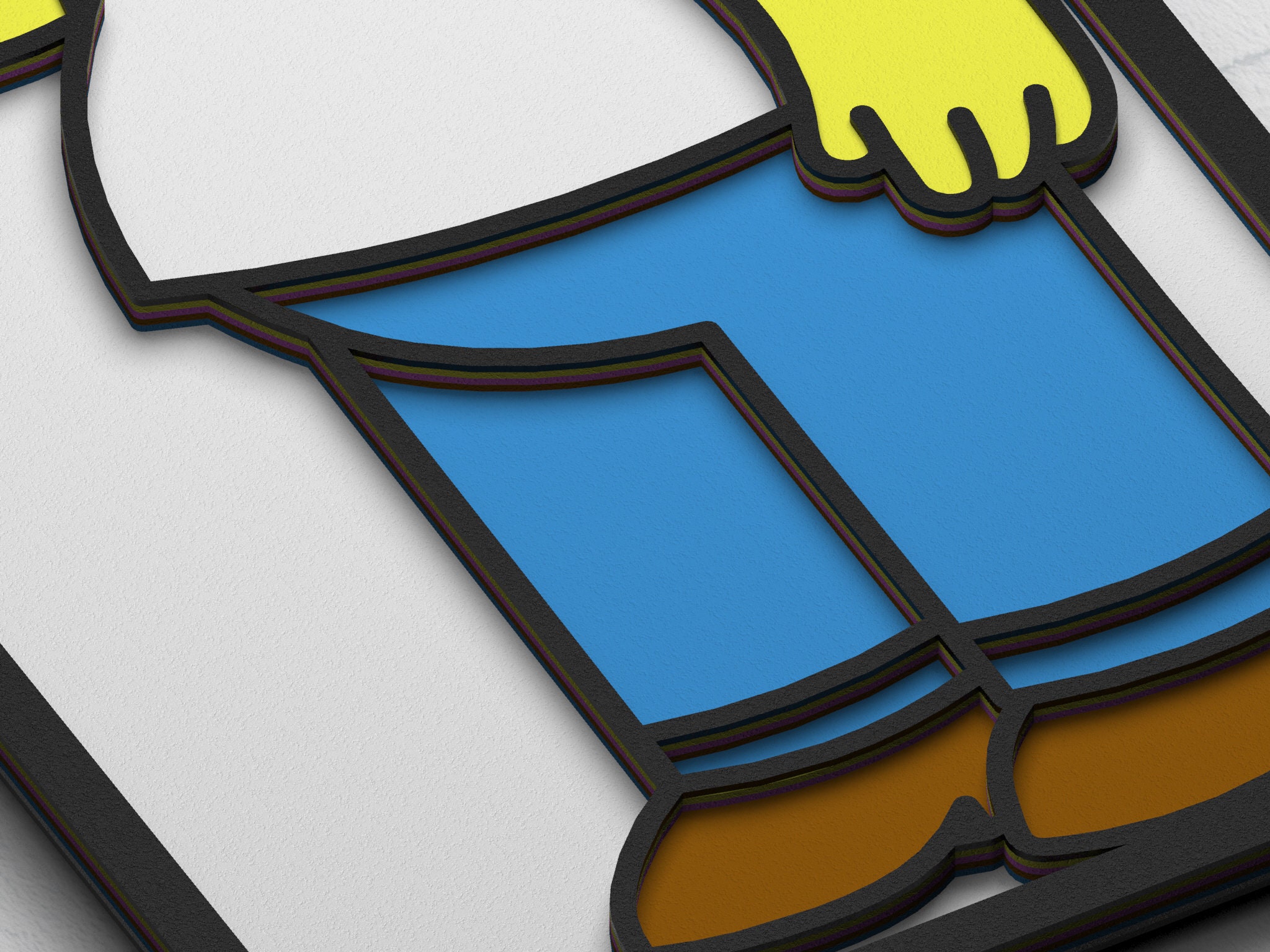 Cartoon Character Multilayer SVG, Cartoon Character Cut File, Plywood ...