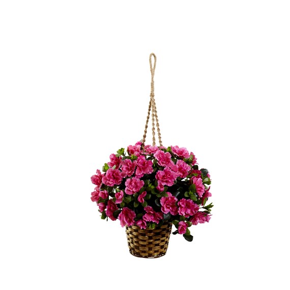 Artificial Azalea Hanging Basket - Etsy