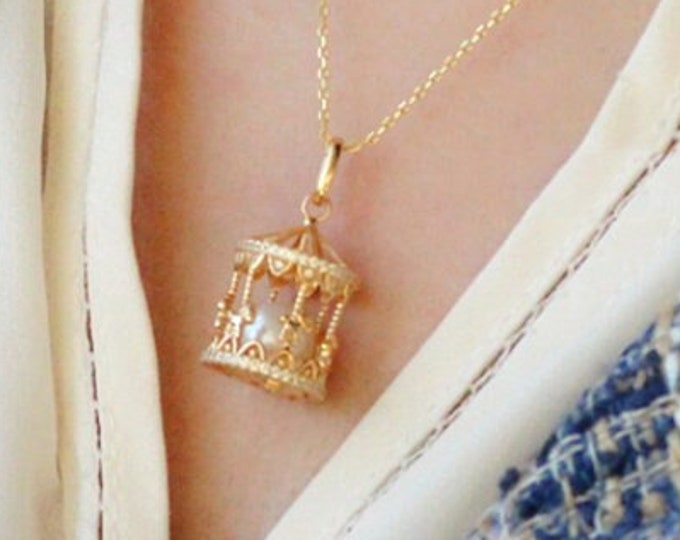 Carousel Horse 925 Sterling Silver Carousel Horse Necklace 3D Carousel ...