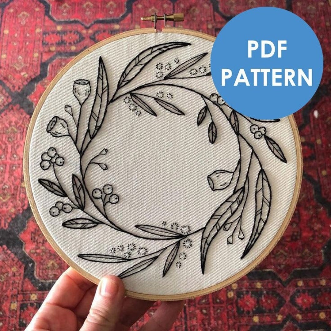 PDF Pattern Embroidery Christmas Wreath - Etsy