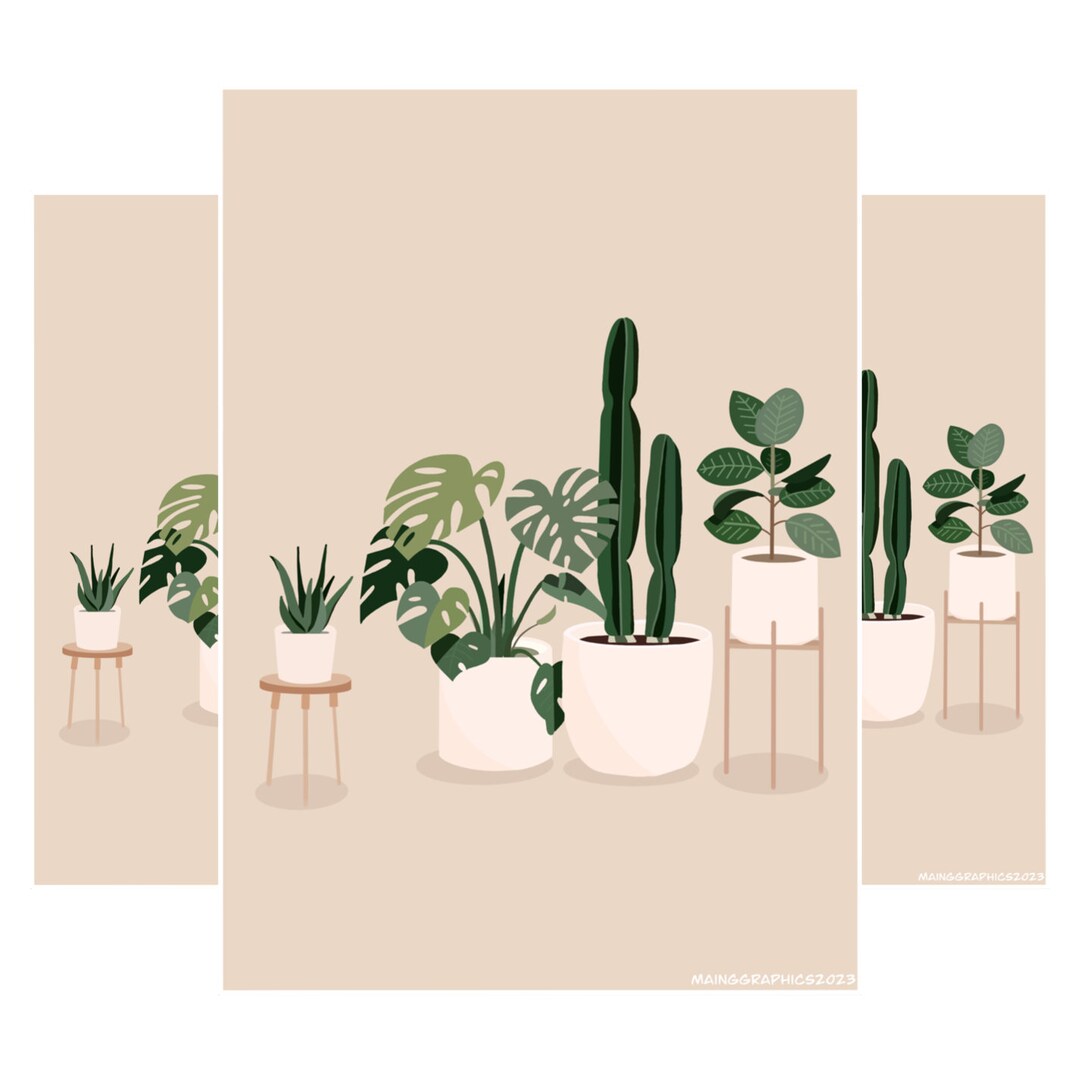 Houseplants Digital Poster Print Downloadable Home Decor/wall - Etsy