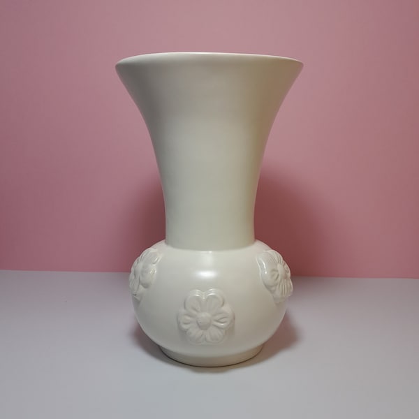 Ceramic Vase With Applied Flowers - Etsy