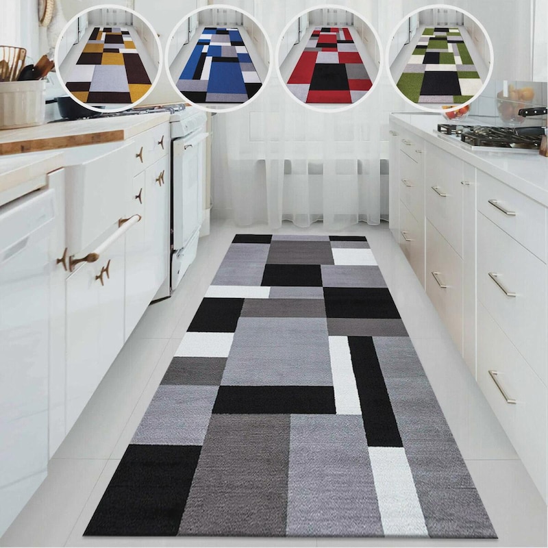 Non Slip Grey Runner Rug - Etsy UK