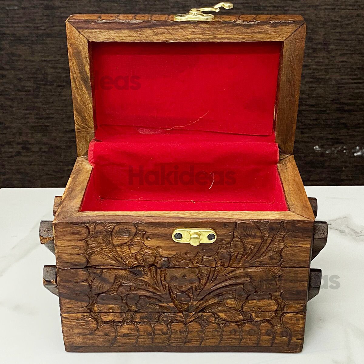 Wooden Large Vintage Case Beauty Boxes Make up Jewelery Cosmetic ...