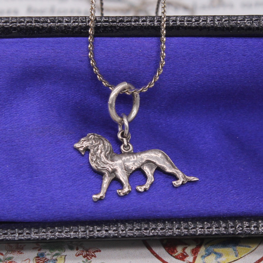 Antique Sterling Silver Lion Charm Detailed Lion Standing Statant Circa ...