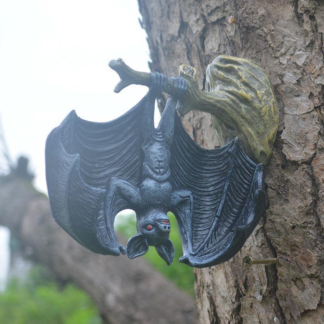 Bat Tree Face Resin Fairy House Tree Hugger Resin Tree Face Handmade ...
