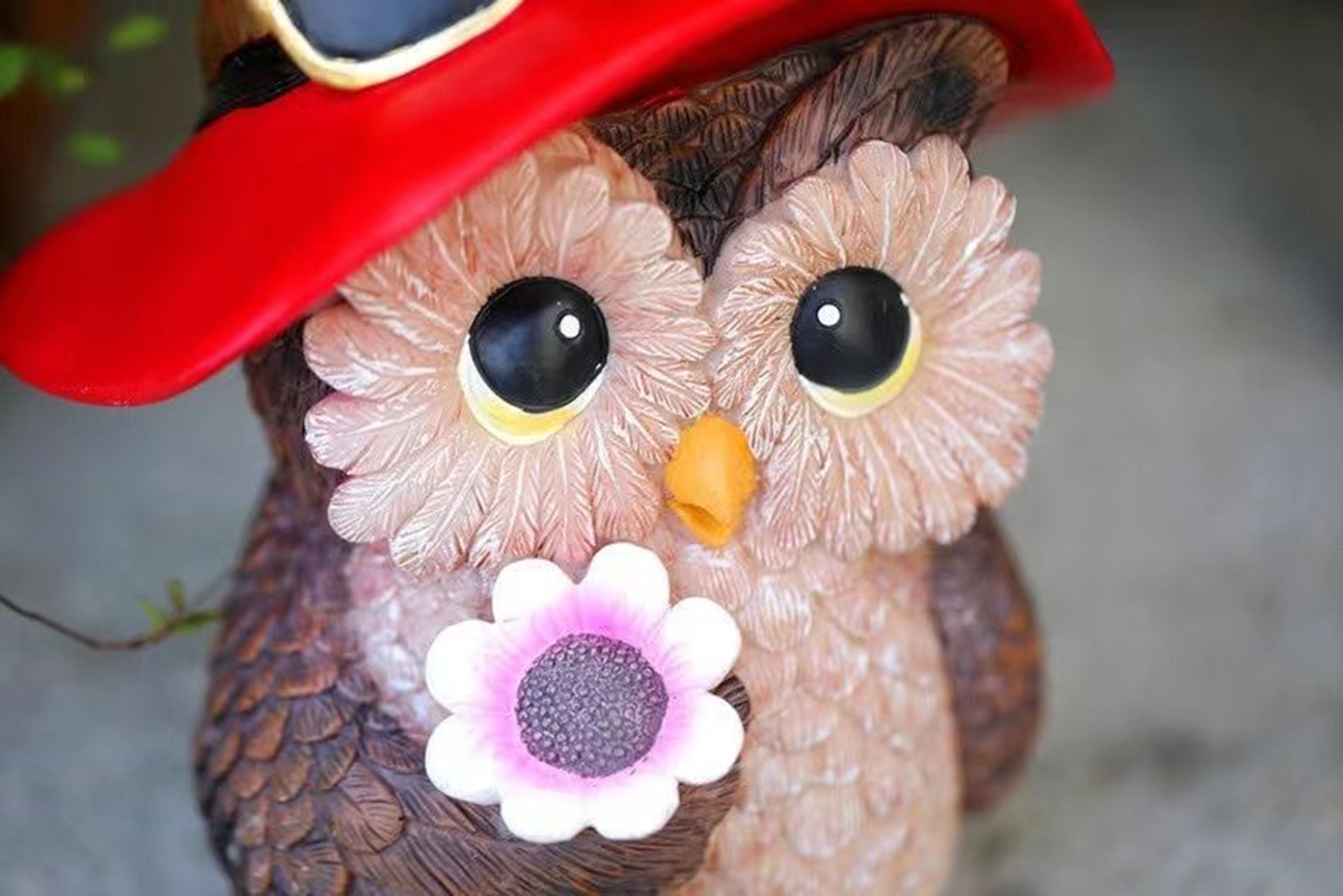 Owl Figurine Owl Statue Resin Owl Sculptures Tree Face Garden - Etsy
