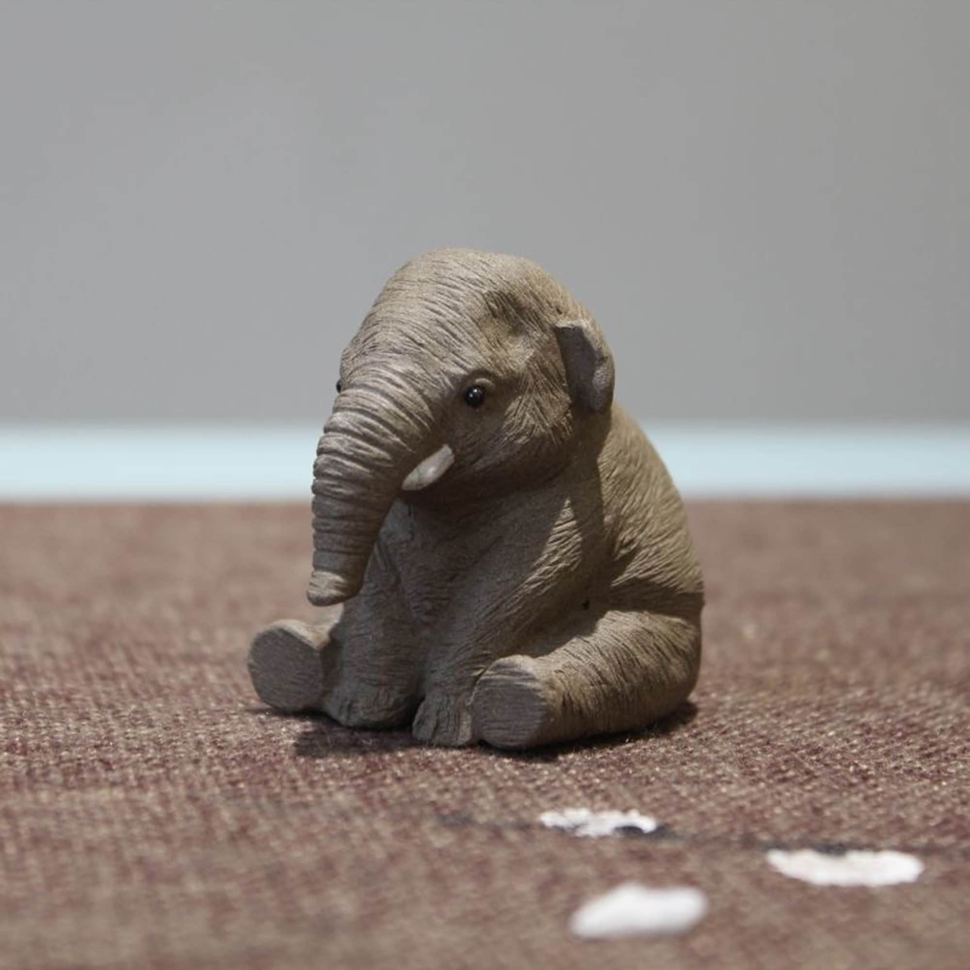 Mini Elephant Figurine Elephant Statue Resin Bookshelf Decor - Etsy