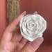 White Rose Figurine White Rose Statue Resin Rose Sculptures DIY Rose ...