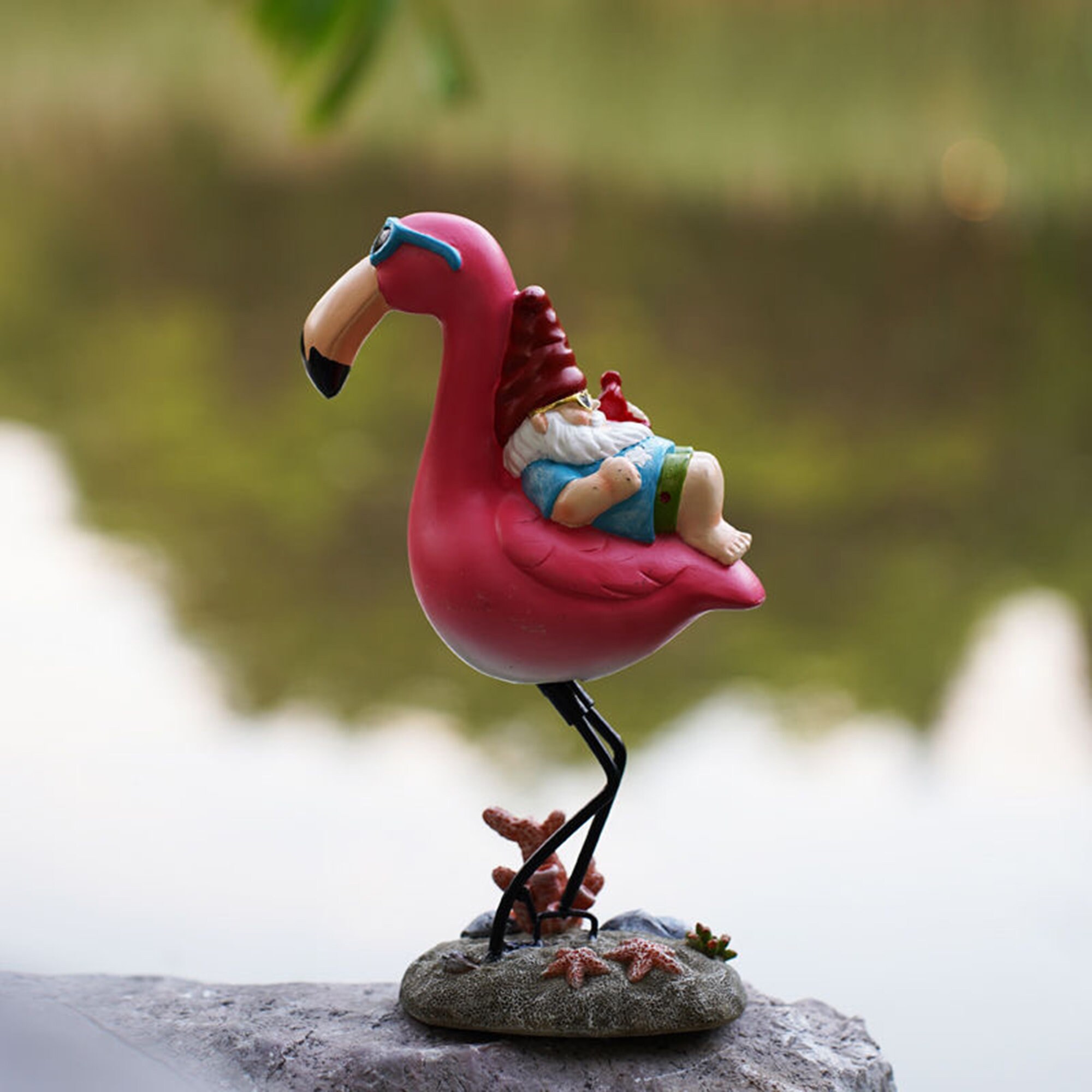 Gnomes Elf Flamingo Resin Fairy Dwarf Figurine Gnomes - Etsy