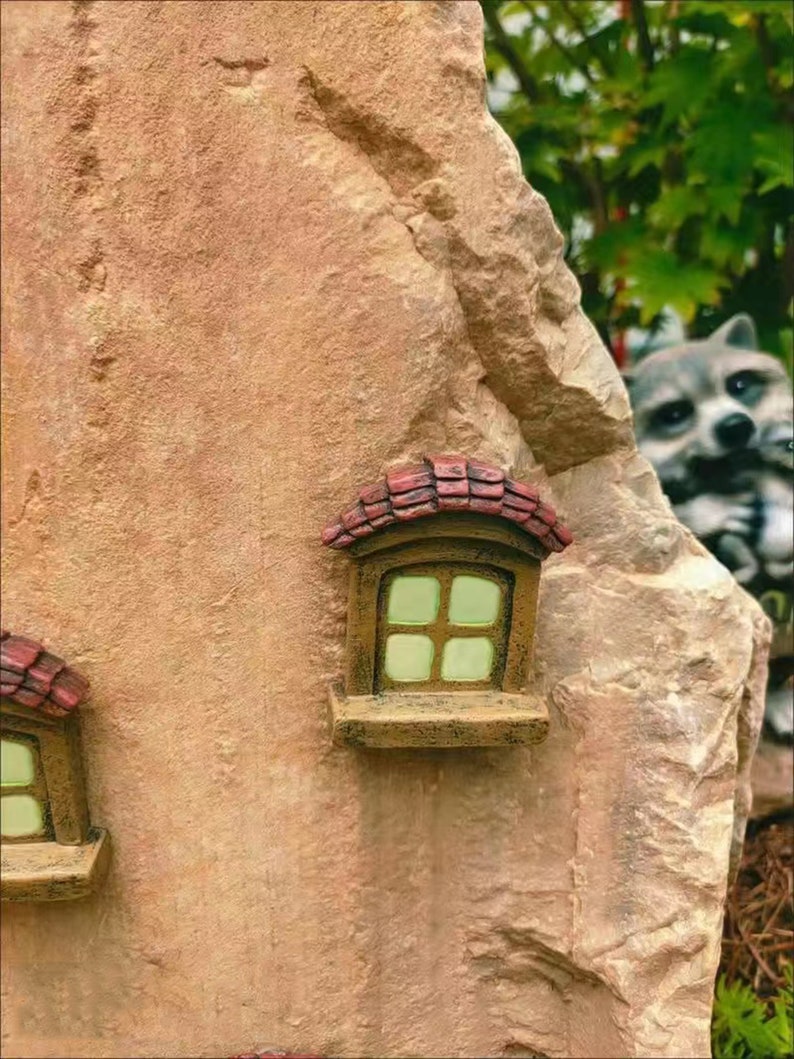 Fairy Door and Window Tree Face Resin Fairy House Tree Hugger - Etsy