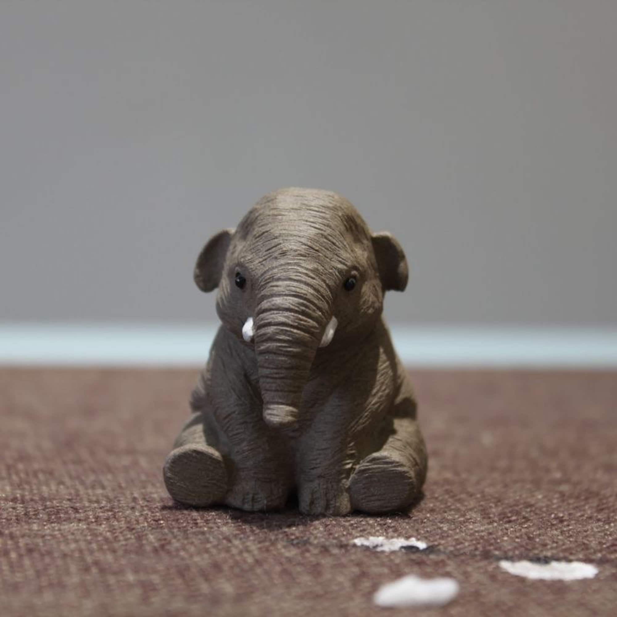 Mini Elephant Figurine Elephant Statue Resin Bookshelf Decor - Etsy