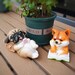 Reading Dog Statue Resin Dog With Book Dog Figurine Doggie Sculptures ...