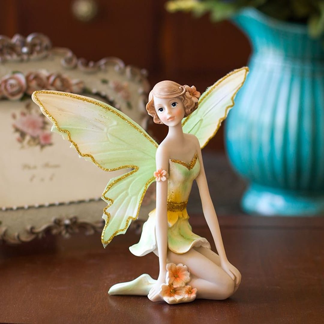 Fairy Figurine Girl Statue Elf Fairy Statue With Wings Angel Statue ...