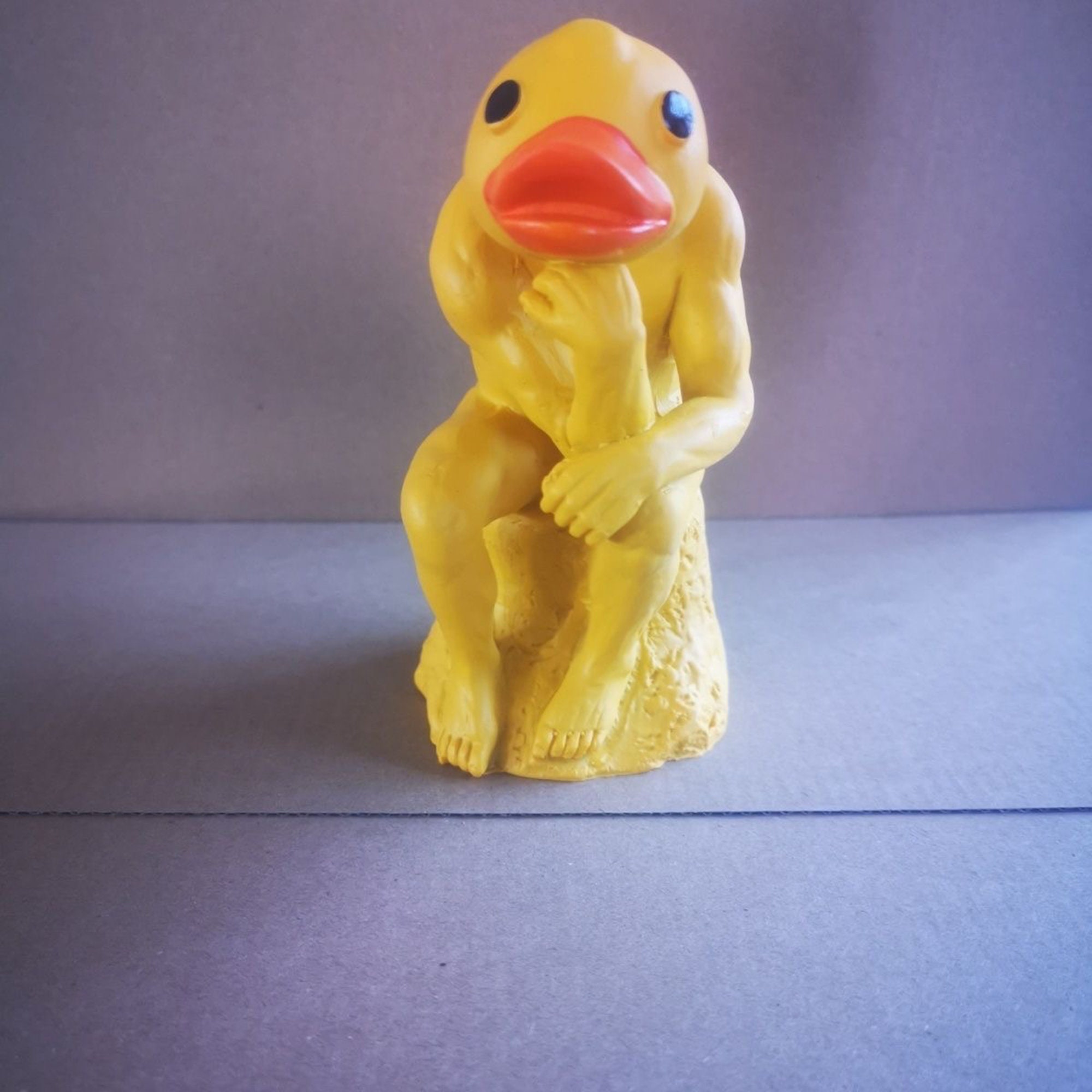 Thinker Duck Statue Thinker Duck Figurine Abstract Thinking Sculpture ...