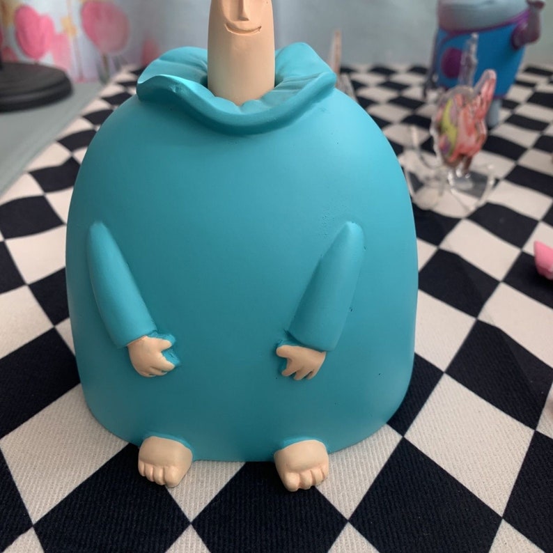 Middle Finger Figurine Blue Smile Middle Finger Statue Resin - Etsy