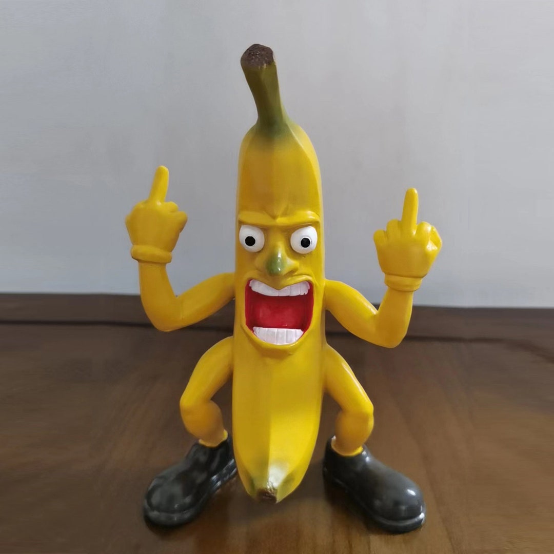 Middle Finger Banana Statue Resin Bookshelf Decor Rude Banana ...