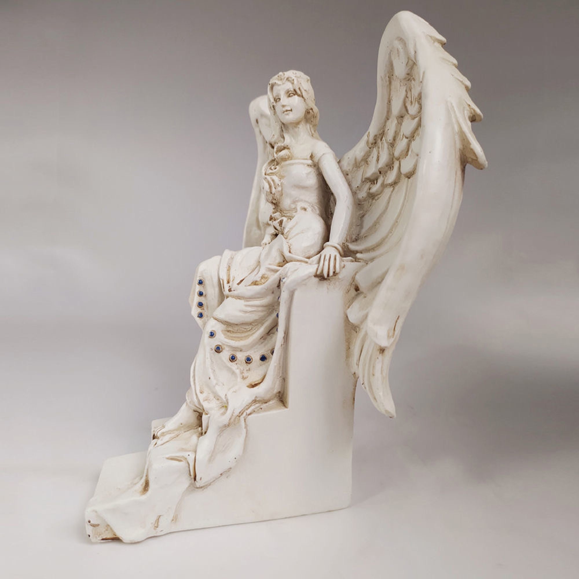 Awakening Goddess Figurine Angel With Wings Resin Craft Fairy Statue ...