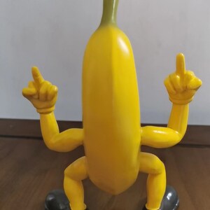 Middle Finger Banana Statue Resin Bookshelf Decor Rude Banana ...