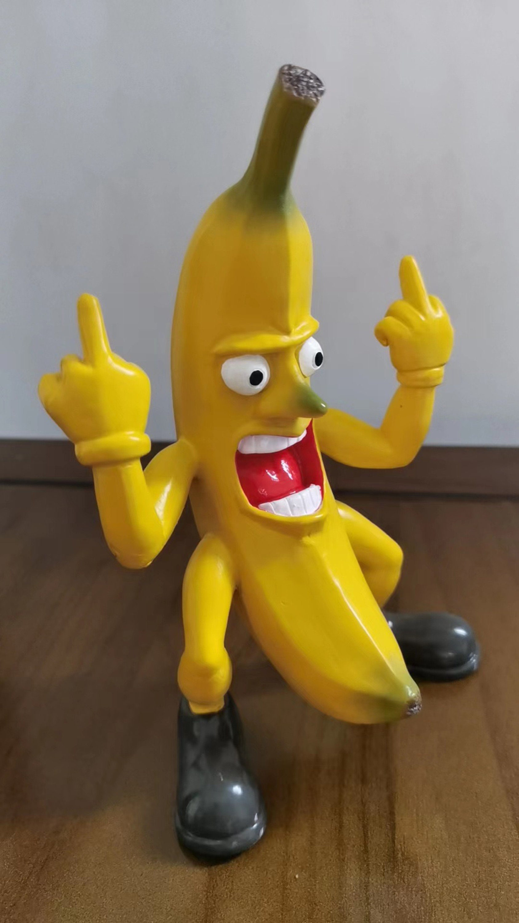 Middle Finger Banana Statue Resin Bookshelf Decor Rude Banana - Etsy