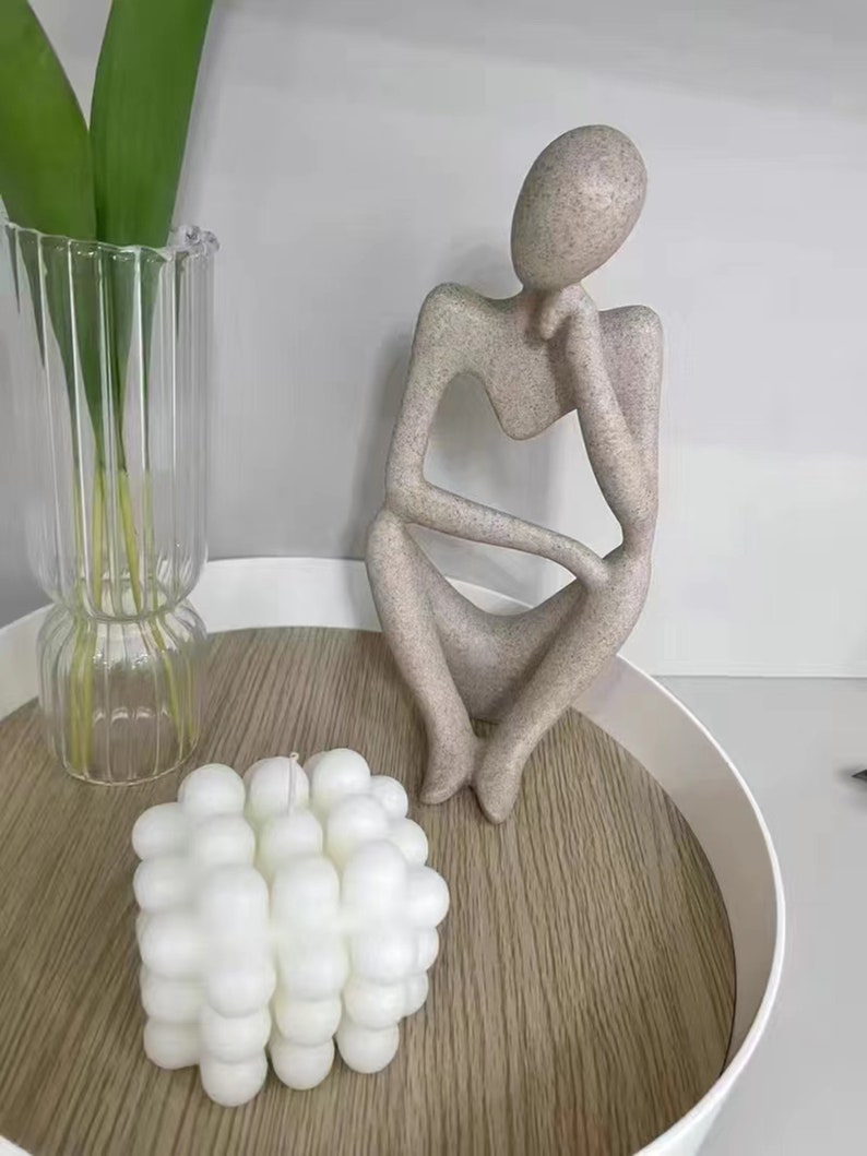 Thinker Statue Thinker Figurine Thinking Woman Thinking Man Abstract ...