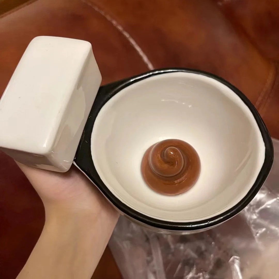 Spoof Toilet Cup Funny Poop Mug Toilet Coffee Mug Trickery Gift Toilet ...
