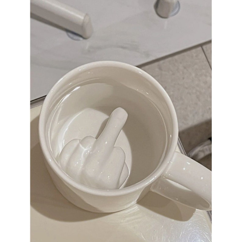 Middle Finger Cup Finger Figurine Middle Finger Mug Finger Statue Fun ...