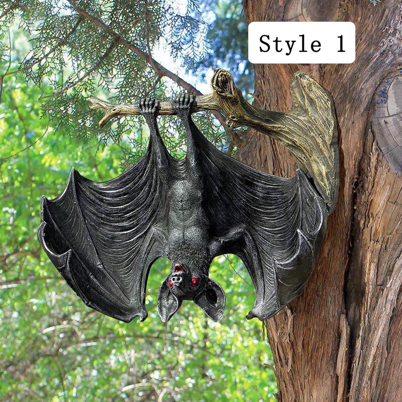 Bat Tree Face Resin Fairy House Tree Hugger Resin Tree Face - Etsy