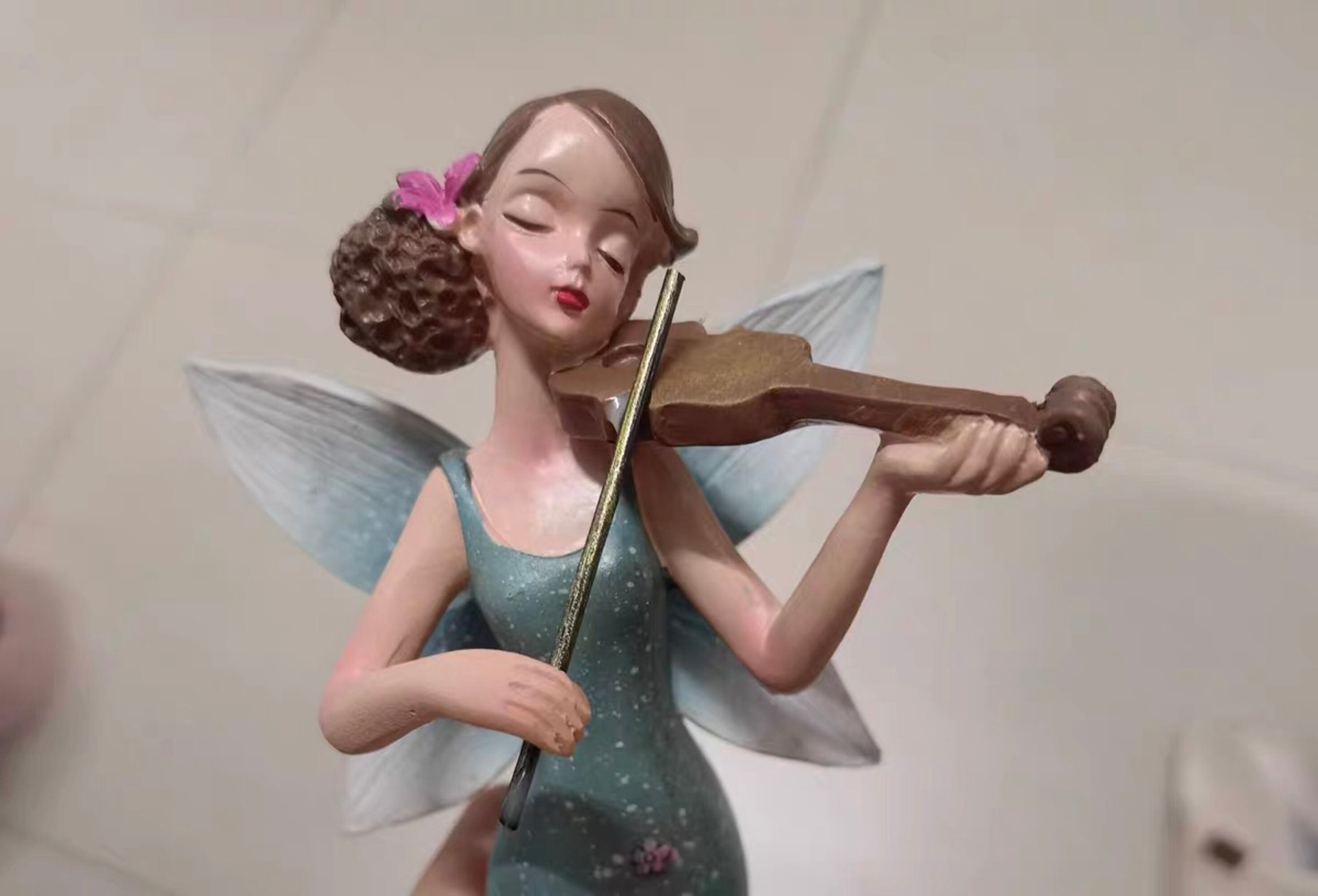 Violin Fairy Figurine Girl Statue Garden Decor Resin Craft Fairy Statue ...