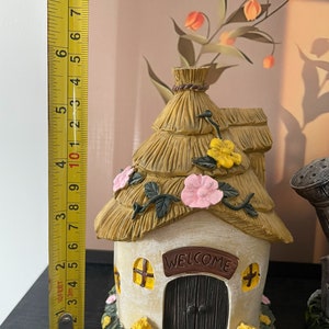 Welcome Home Statue Resin House Figurine Home Statue Tree Face With ...