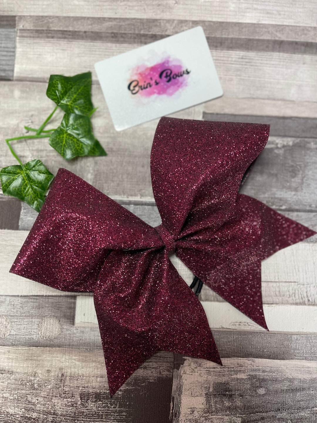 Burgundy Cheer Bow Glitter Bling Cheer Bow Competition Cheerleading ...