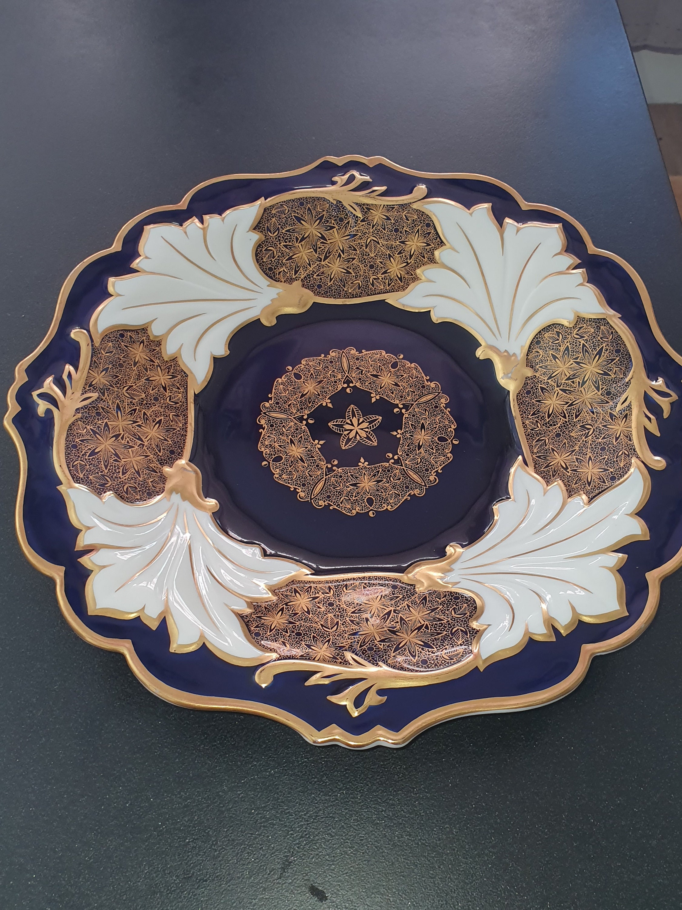 Vintage Echt Weimar Kobolt Blue Platter 520/61 Jutta - Etsy